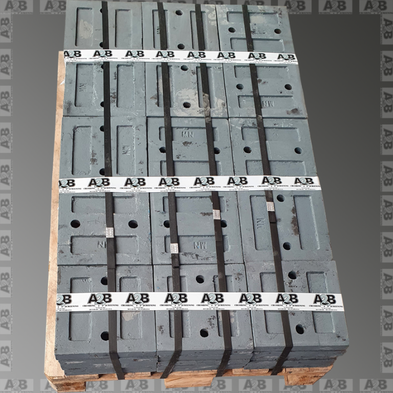 MANGANESE SIDE LINERS to suit STRIKER MACHINES - A2B Crushing and Screening